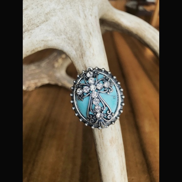 Jewelry | Turquoise Cross Ring | Poshmark